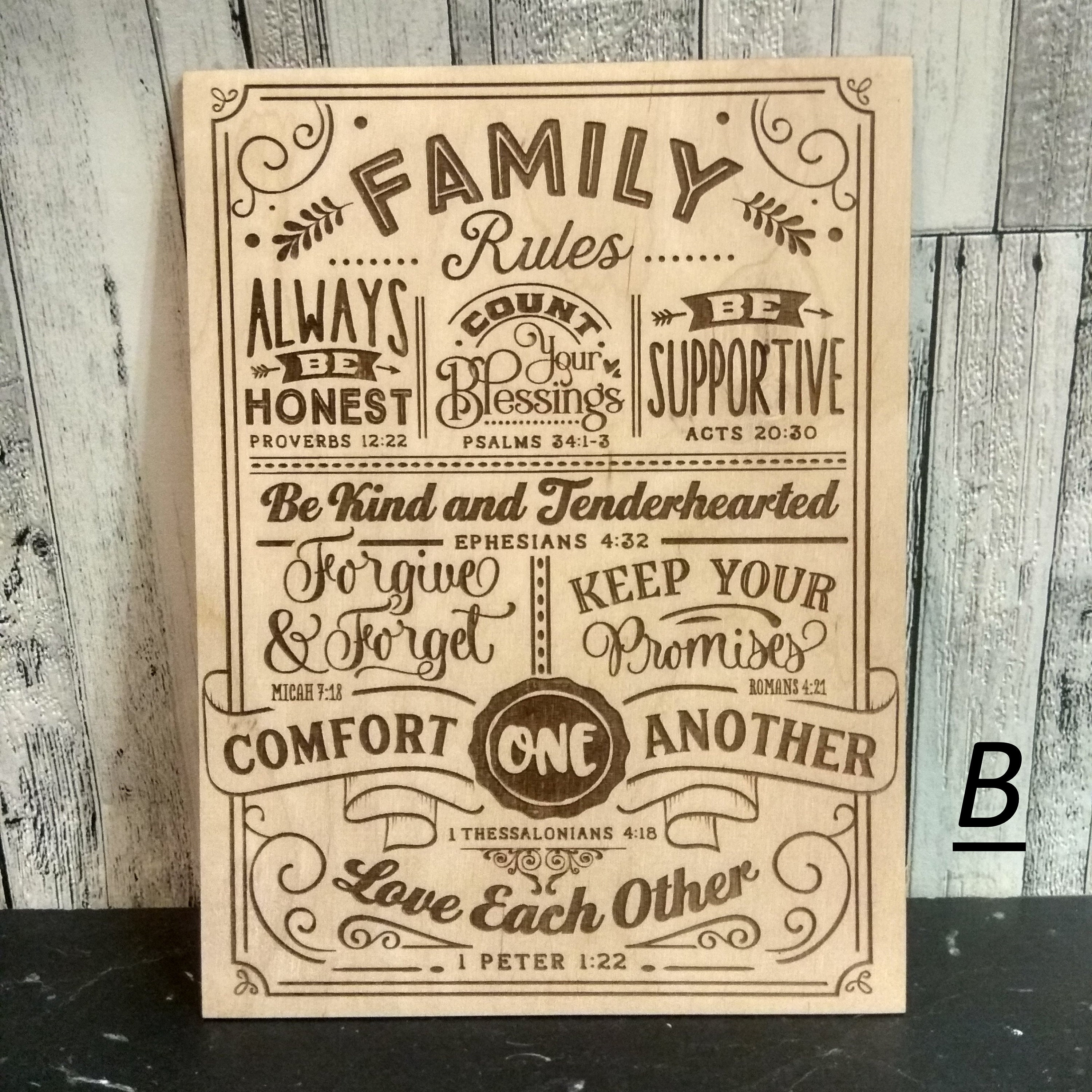 Family Rules Wood Sign House Rules Sign Custom Wood Sign. | Etsy