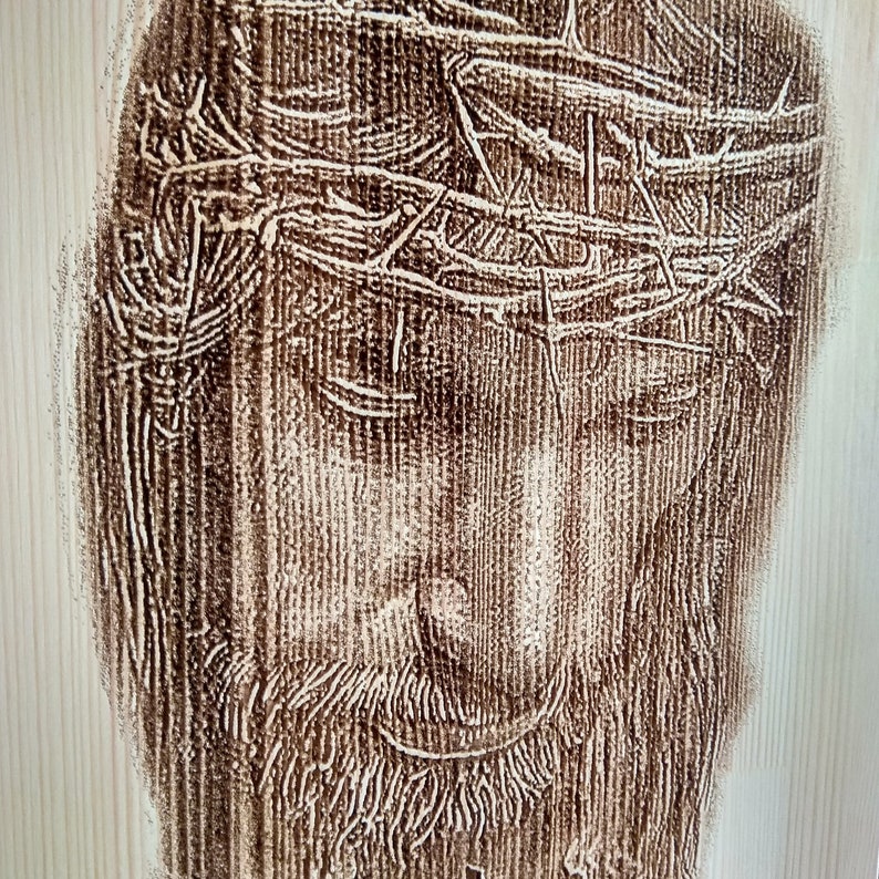 Wood Burned Jesus Icon Jesus Christ Face Portrait of Jesus - Etsy