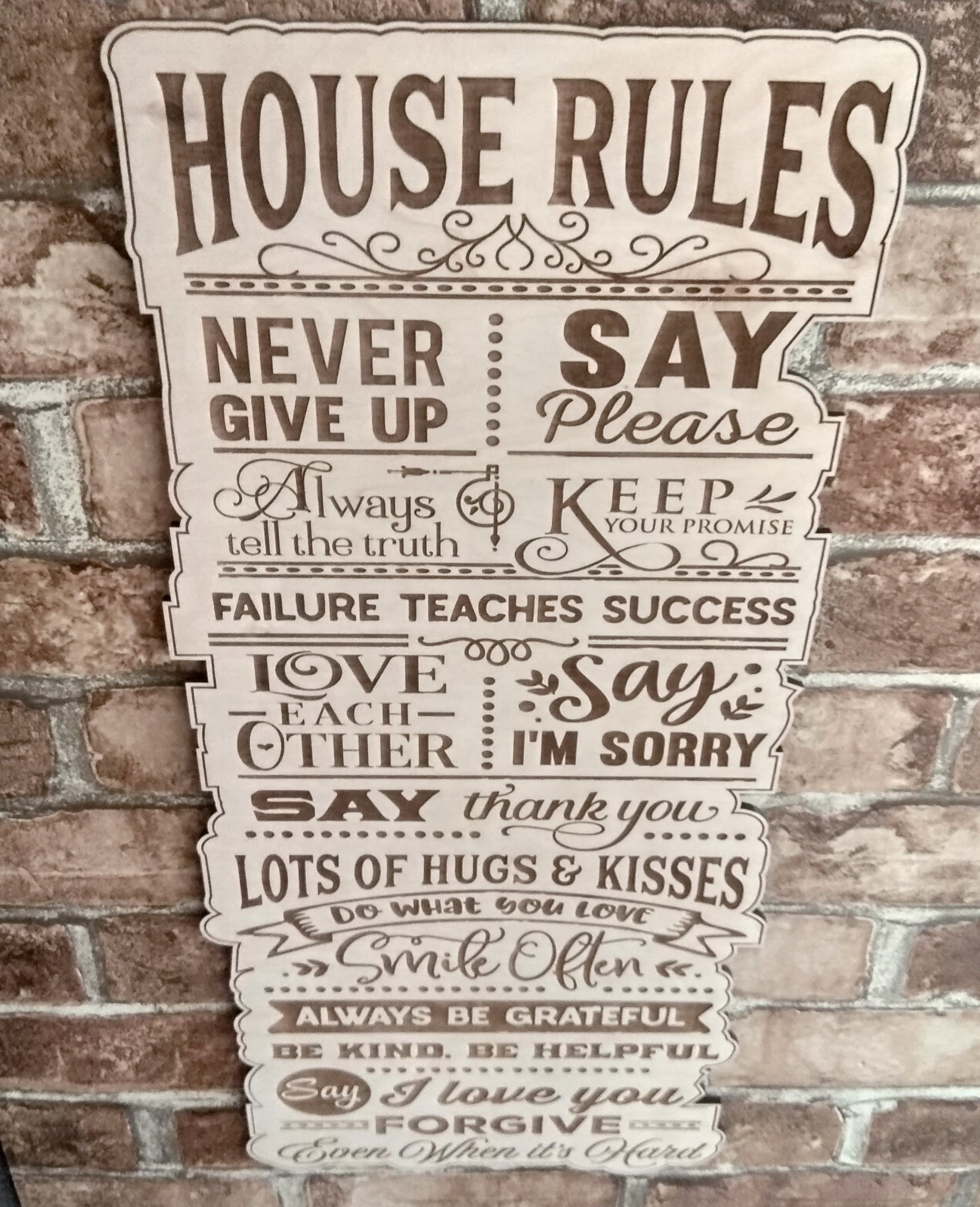 Big House Rules Sign Wood Family House Rules House Rules - Etsy Canada