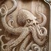 Octopus Wall Art, 3D Illusion Wood Laser Engraving Ocean Wall Decor. - Etsy