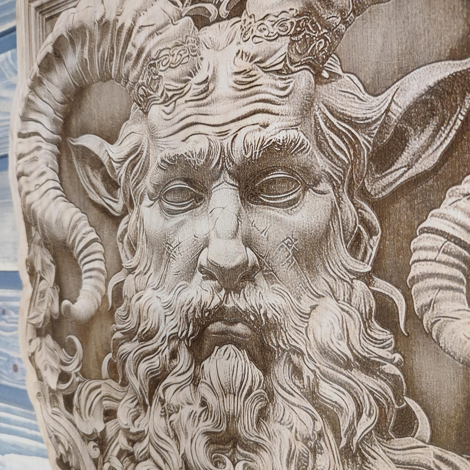 Satyr, Pan, Greek Mythology Wood Laser Engraving Wall Sign. - Etsy