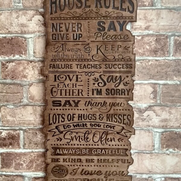 House Rules Sign - Etsy