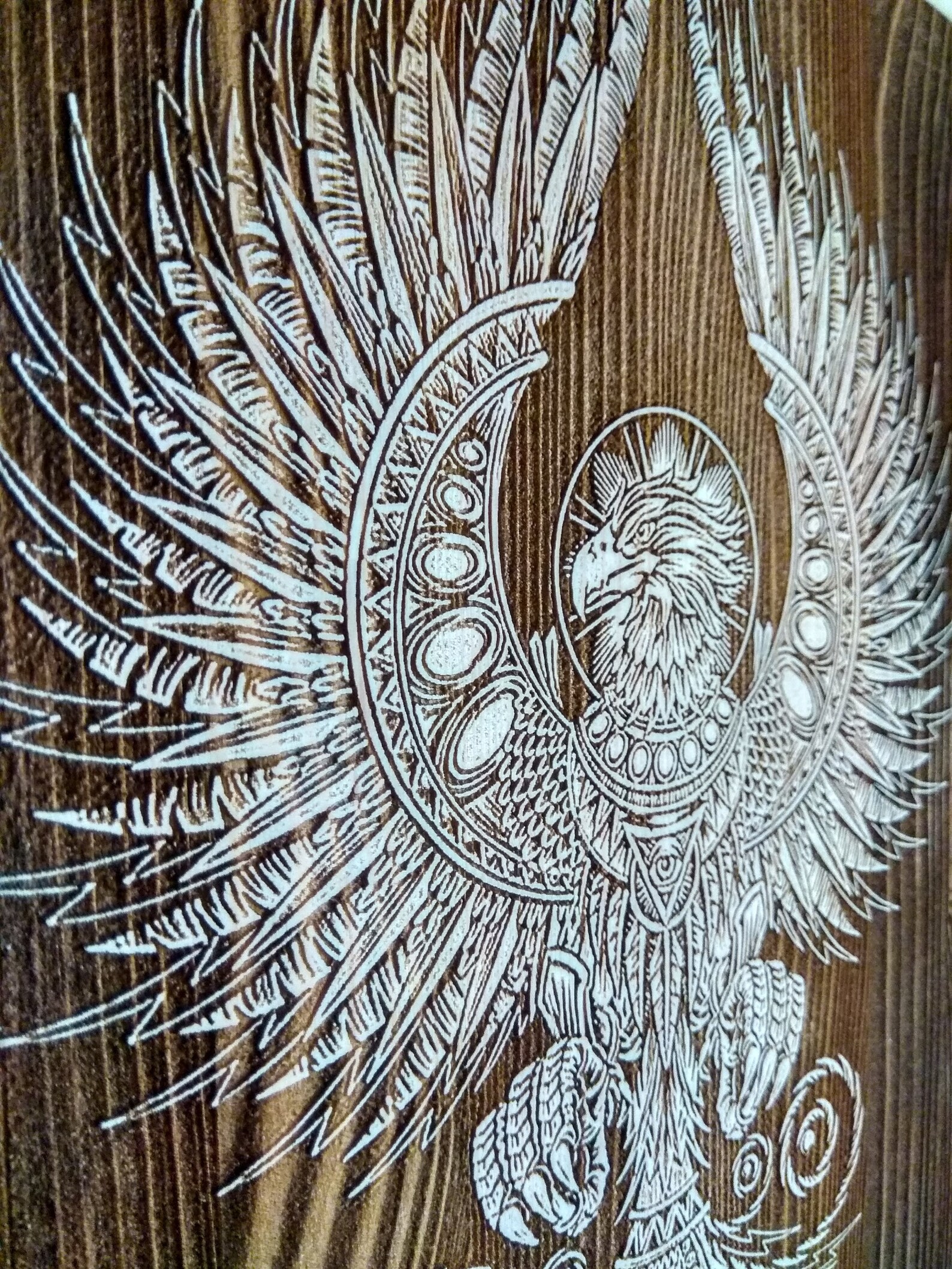 Wood Burned Phoenix Wall Hanging Firebird Fantasy | Etsy