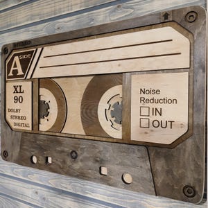 Custom Mixtape Wooden Wall Art: Retro Cassette Decor - Etsy