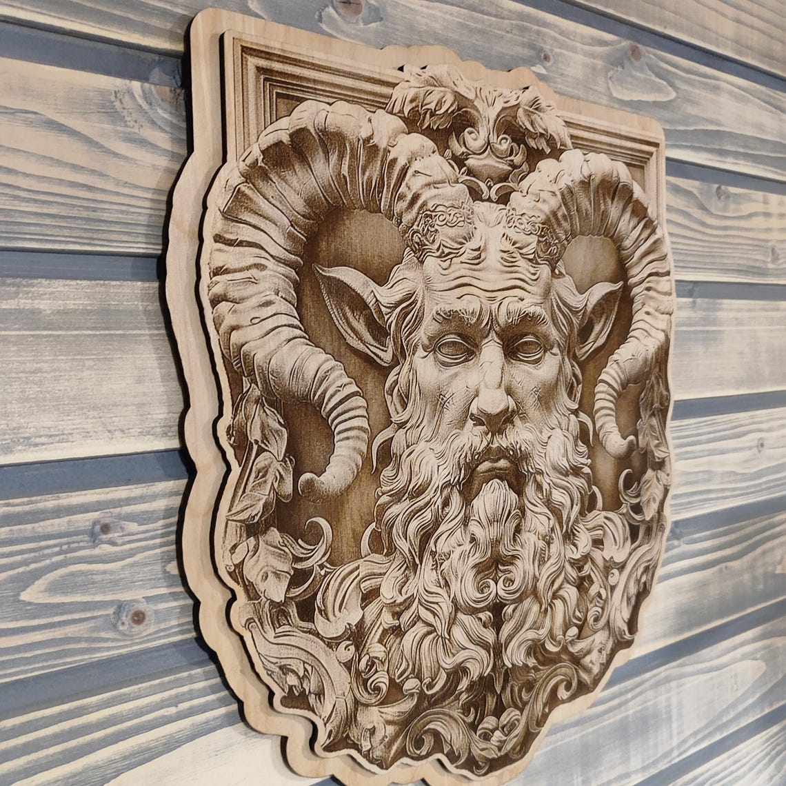 Satyr, Pan, Greek Mythology Wood Laser Engraving Wall Sign. - Etsy