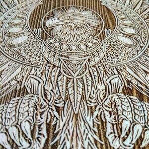 Wood Burned Phoenix Wall Hanging, Firebird Fantasy Inspirational Wall ...