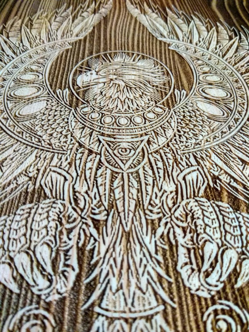 Wood Burned Phoenix Wall Hanging Firebird Fantasy | Etsy