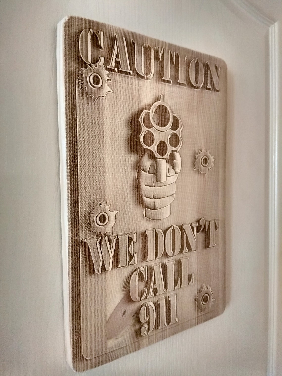 Wood Burning 2nd Amendment Sign Wall Art Caution Sign Home - Etsy