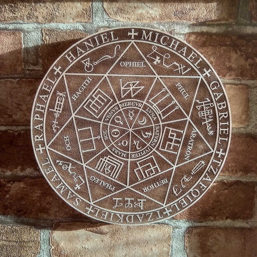 Wood Burning Seals of the Seven Archangels Wall Art, Protection's Wall ...