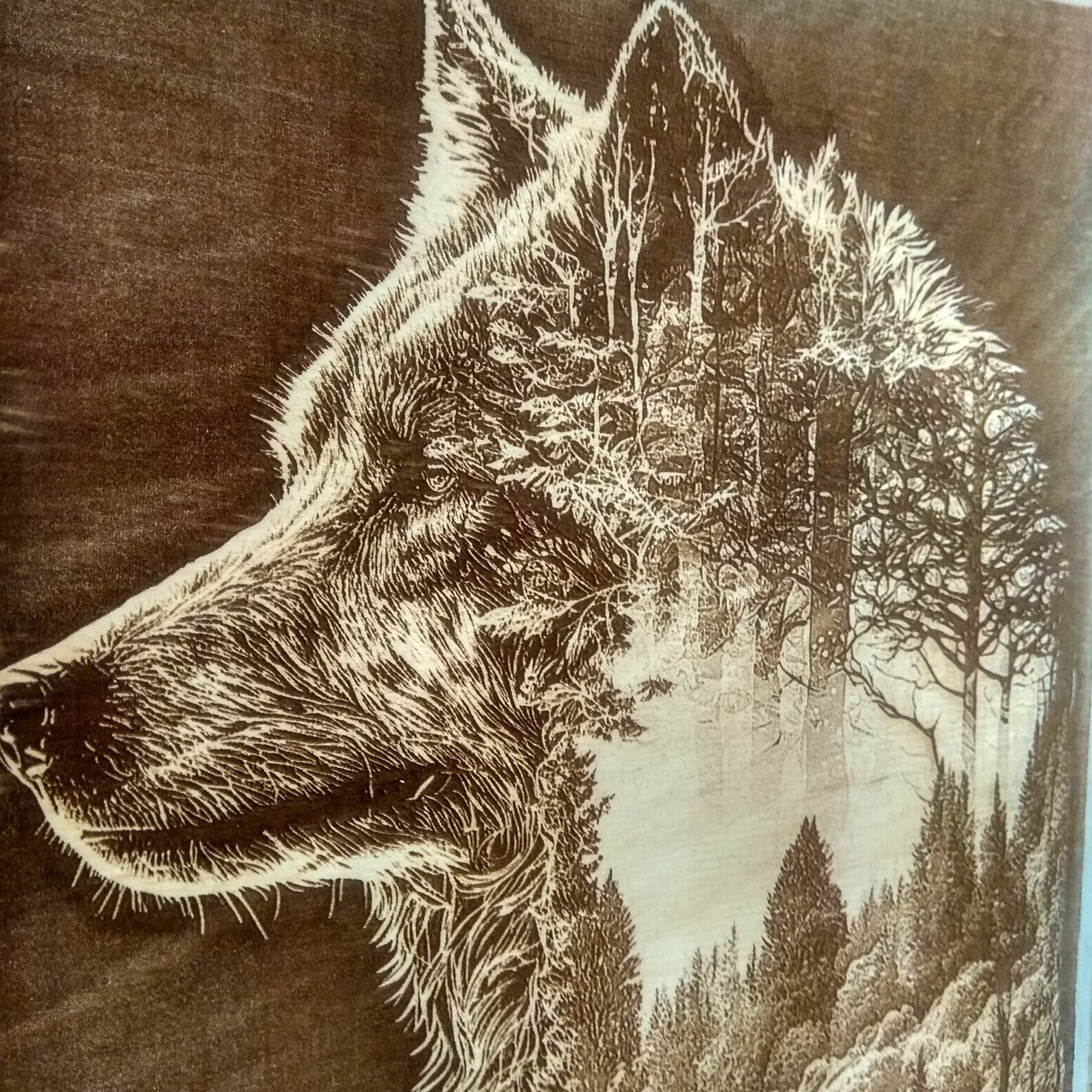 Wolf, 3D Illusion Laser Engraving Wall Art. - Etsy