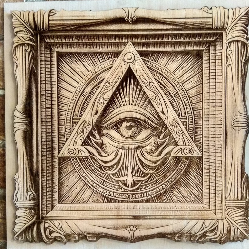Eye of Providence, All Seeing Eye, 3D Illusion Laser Engraved Wall Art ...