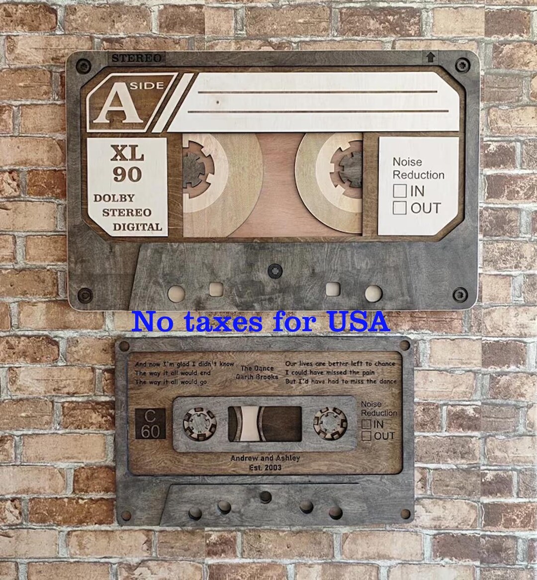 Custom Mixtape Wooden Wall Art: Retro Cassette Decor - Etsy
