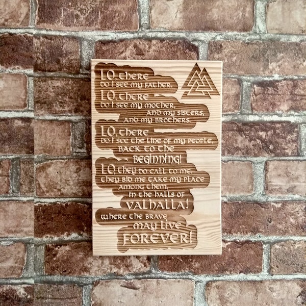 Viking Prayer Wall Art - Etsy