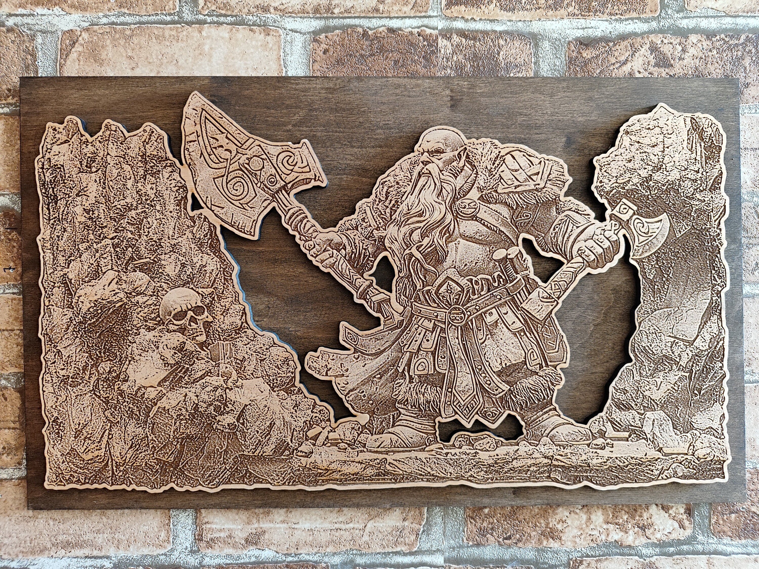 Dwarf, Laser Engraving Fantasy Art, Game Room Decor. - Etsy