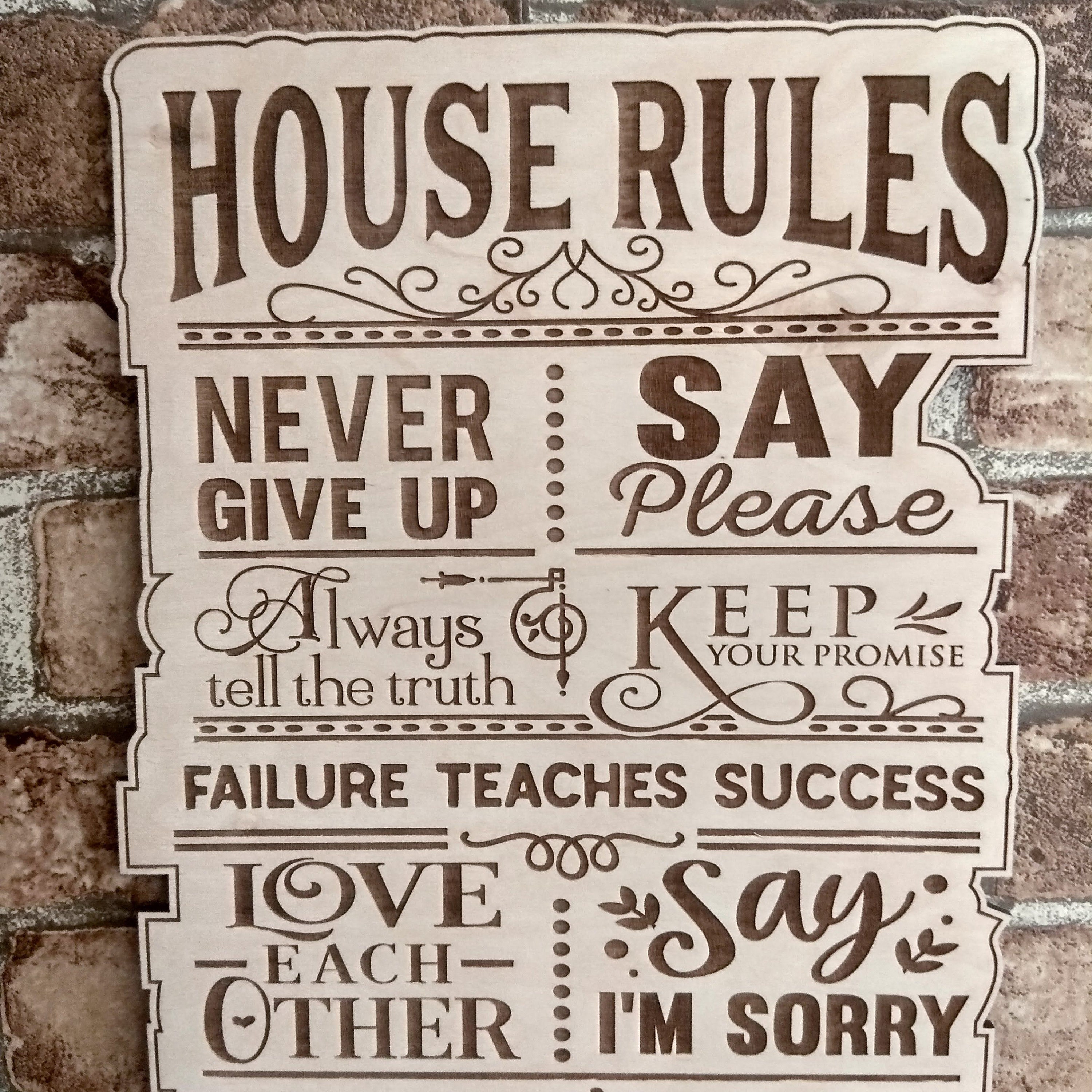 Big House Rules Sign Wood Family House Rules House Rules - Etsy