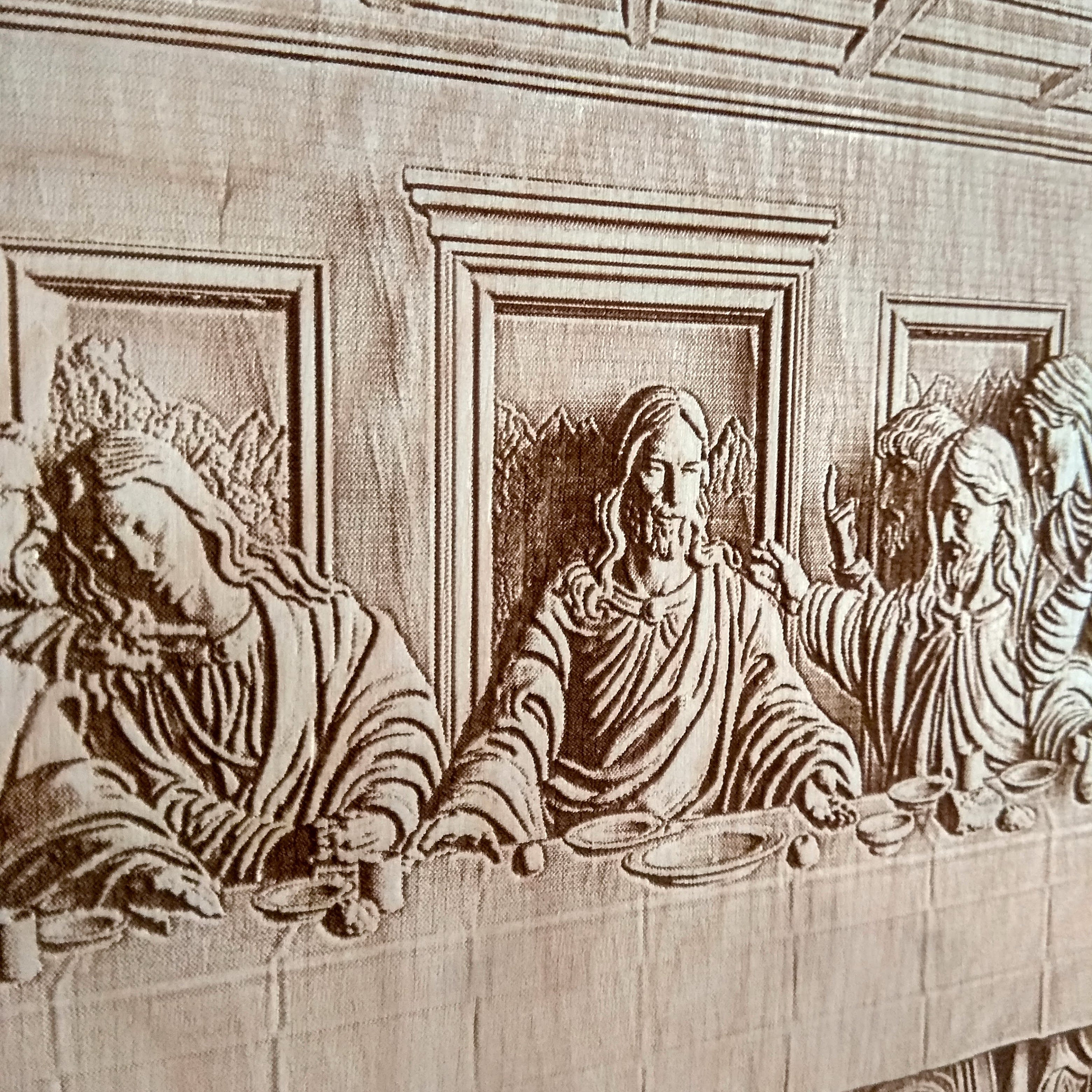 Laser Engraved Last Supper Wood Wall Art: 3D Religious Sign - Etsy UK