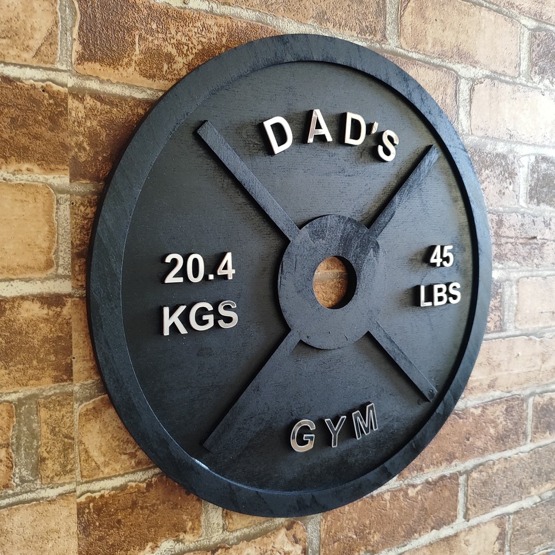 Gym Sign, Weightlifting Wood Wal Decor, Custom Name Plate, Home Gym ...