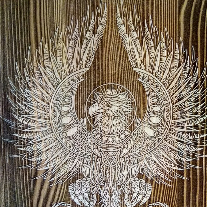 Wood Burned Phoenix Wall Hanging Firebird Fantasy - Etsy