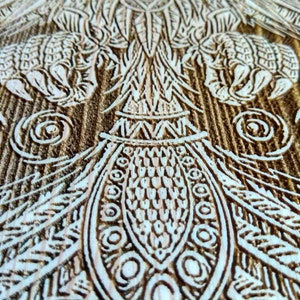Wood Burned Phoenix Wall Hanging, Firebird Fantasy Inspirational Wall ...