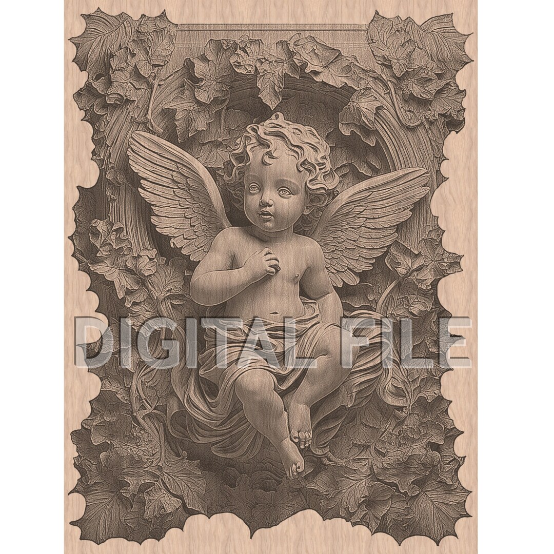 Laser Engraving Files, Baby Angel, 3D Illusion,glowforge Laser Ready ...