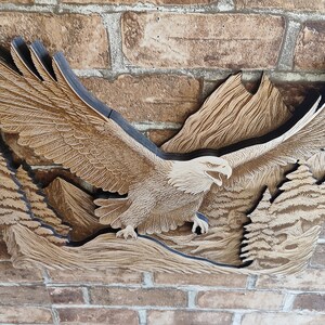 Multilayer Bald Eagle, 3d Laser Engraving Wood Wall Art. - Etsy
