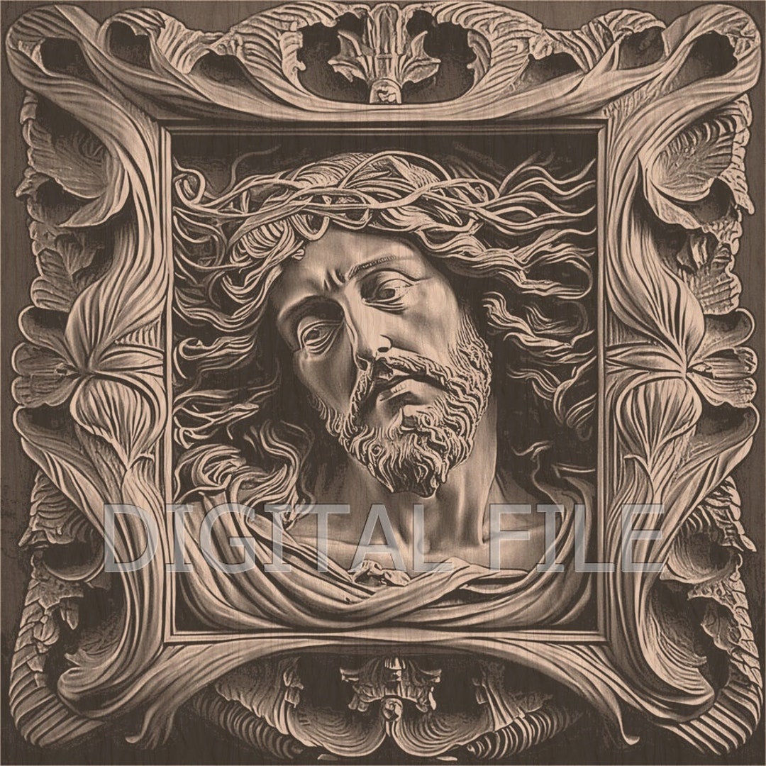 Laser Engraving Files, Jesus Christ, 3D Illusion, Wood Engraving ...