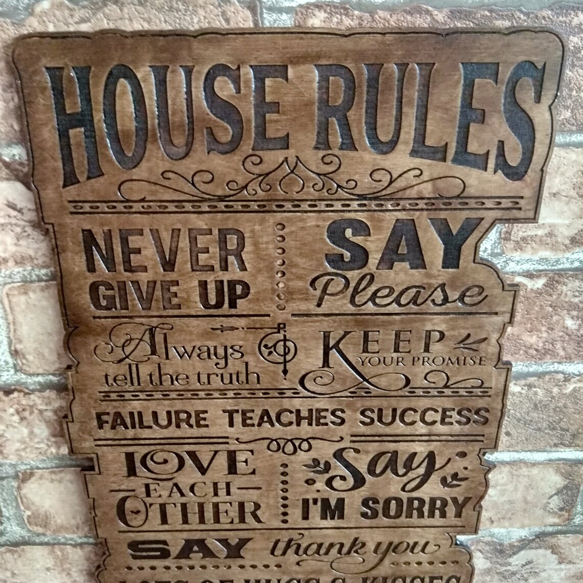 Big House Rules Sign Wood Family House Rules House Rules - Etsy Canada