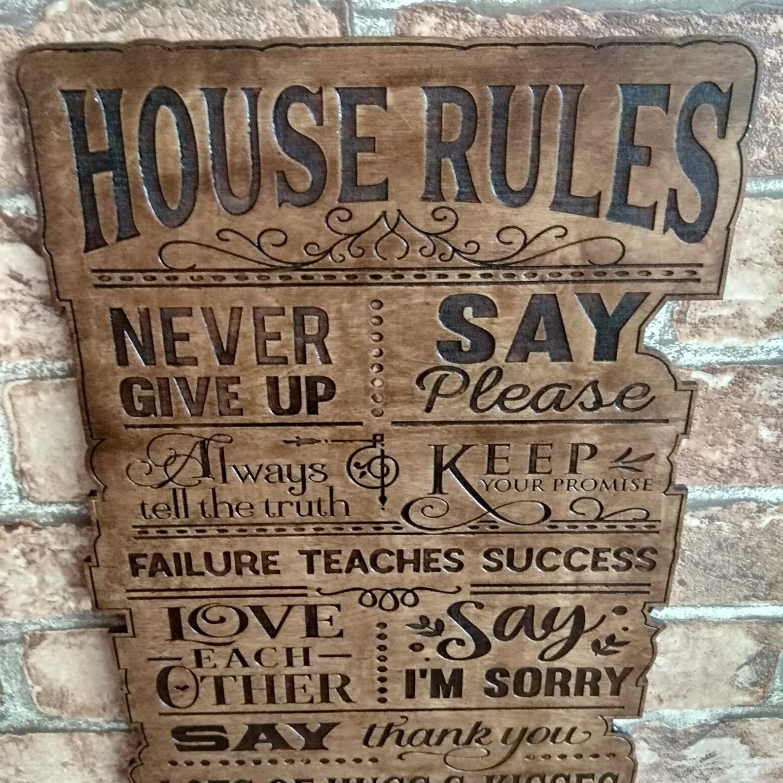 Big House Rules Sign Wood Family House Rules House Rules - Etsy