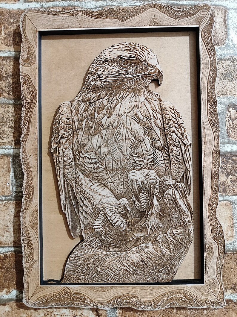 Red-tailed Hawk, Falconry Wall Decor, Multilayer Wood Art. - Etsy