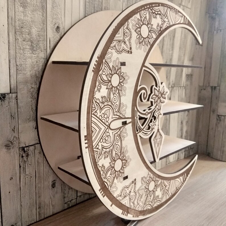 Moon Shelf for Essential or Crystal Crescent Moon Toys Shelf. - Etsy