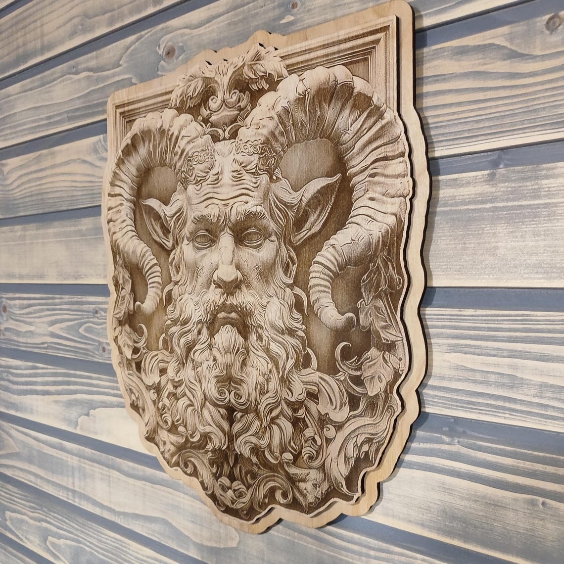 Satyr, Pan, Greek Mythology Wood Laser Engraving Wall Sign. - Etsy