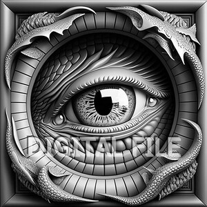 Laser Engraving Files, Dragon Eye, 3D Illusion, Wood Engraving ...