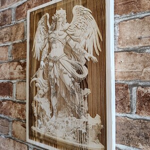 Archangel, Wood Burning Art, Laser Engraving Modern Christian Art. - Etsy