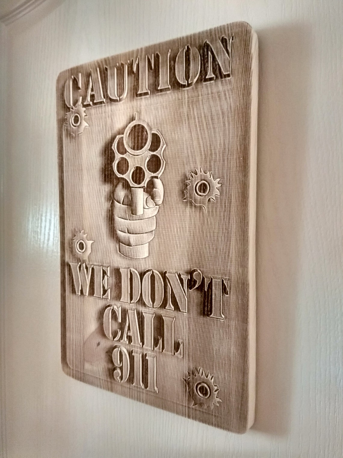 Wood Burning 2nd Amendment Sign Wall Art Caution Sign Home - Etsy