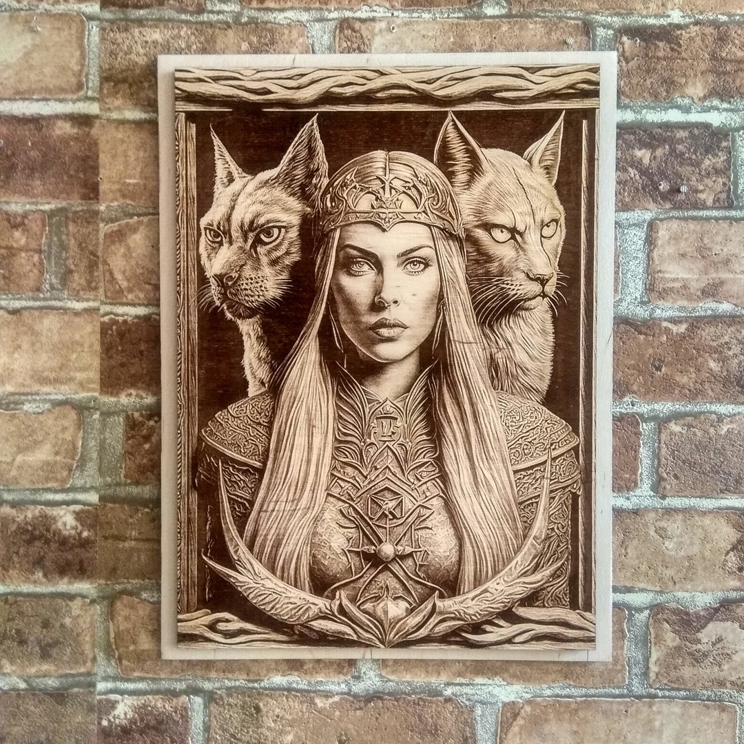 Freya Viking Goddess 3D Illusion Viking Decor Norse - Etsy