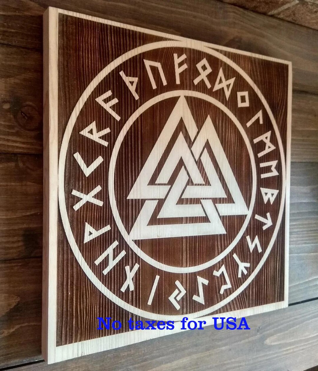 Wood Burning Valknut Viking Symbol: Norse Pagan Wall Art - Etsy