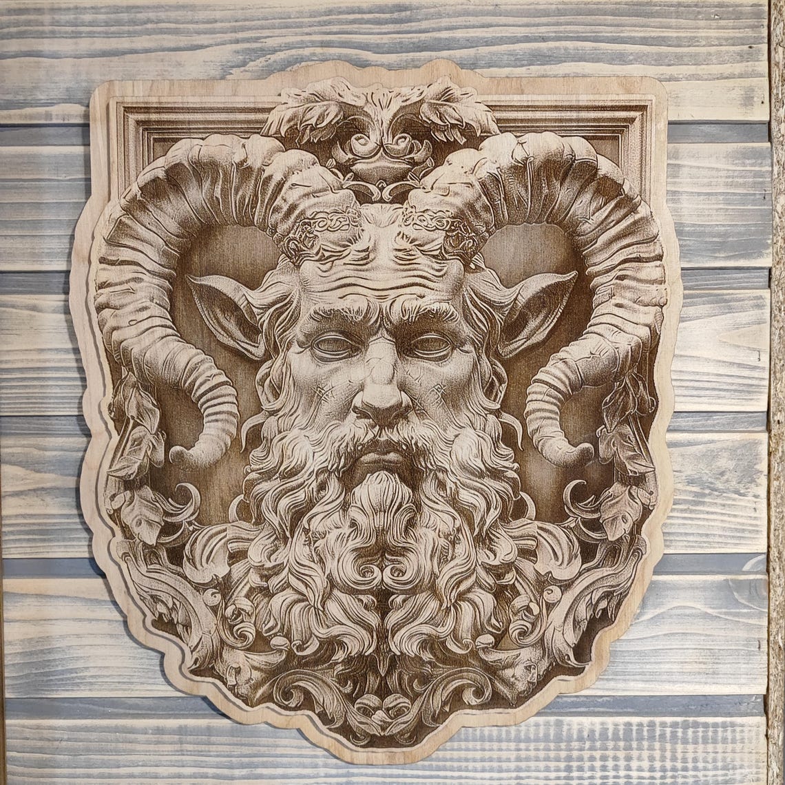 Satyr, Pan, Greek Mythology Wood Laser Engraving Wall Sign. - Etsy