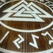 Wood Burning Viking Symbol Valknut Wall Art, Norse Mythology Wall ...