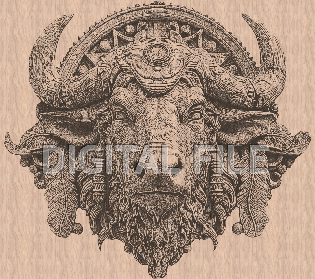 Laser Engraving Files, Buffalo, 3D Illusion, Wood Engraving, Glowforge ...