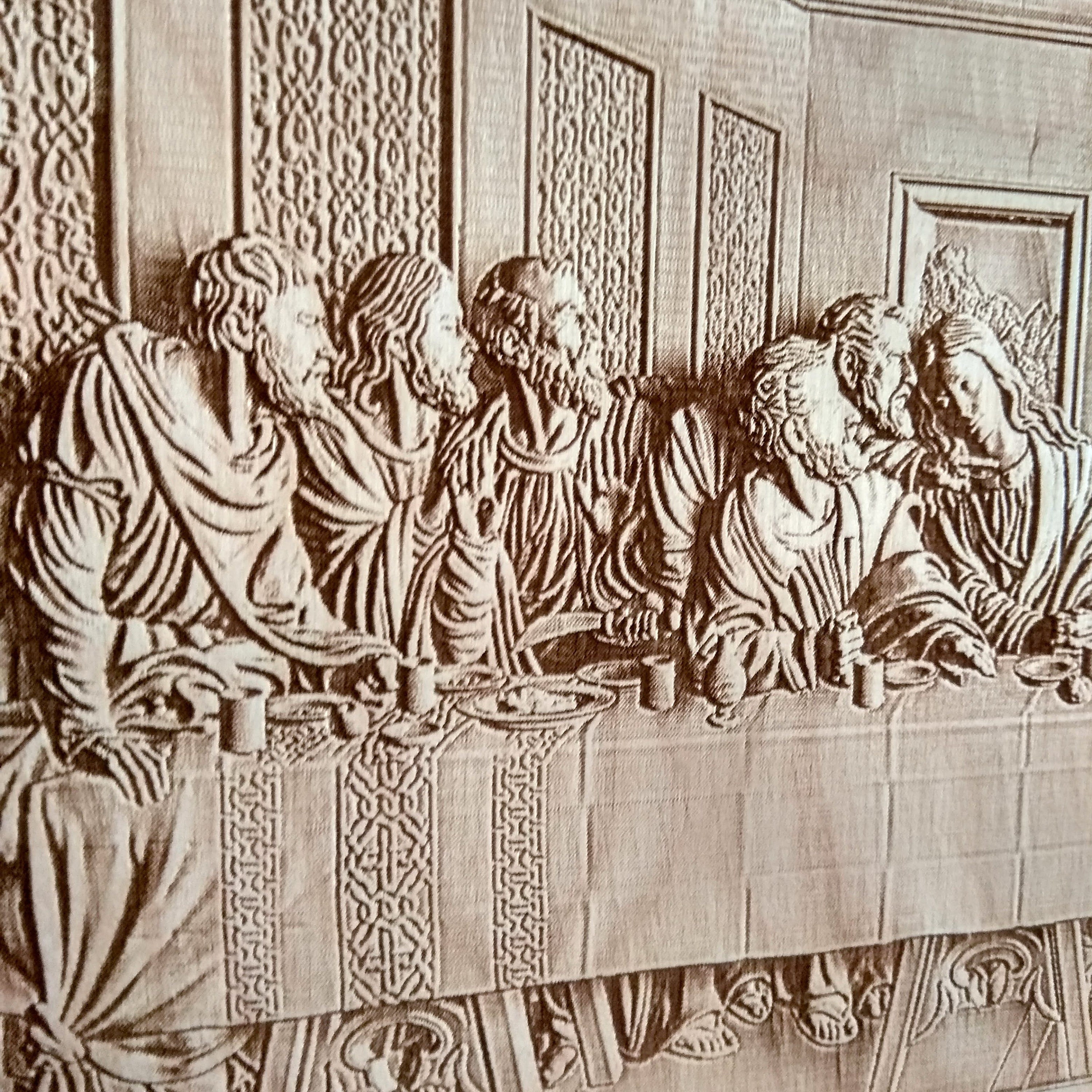 Laser Engraved Last Supper Wood Wall Art: 3D Religious Sign - Etsy UK