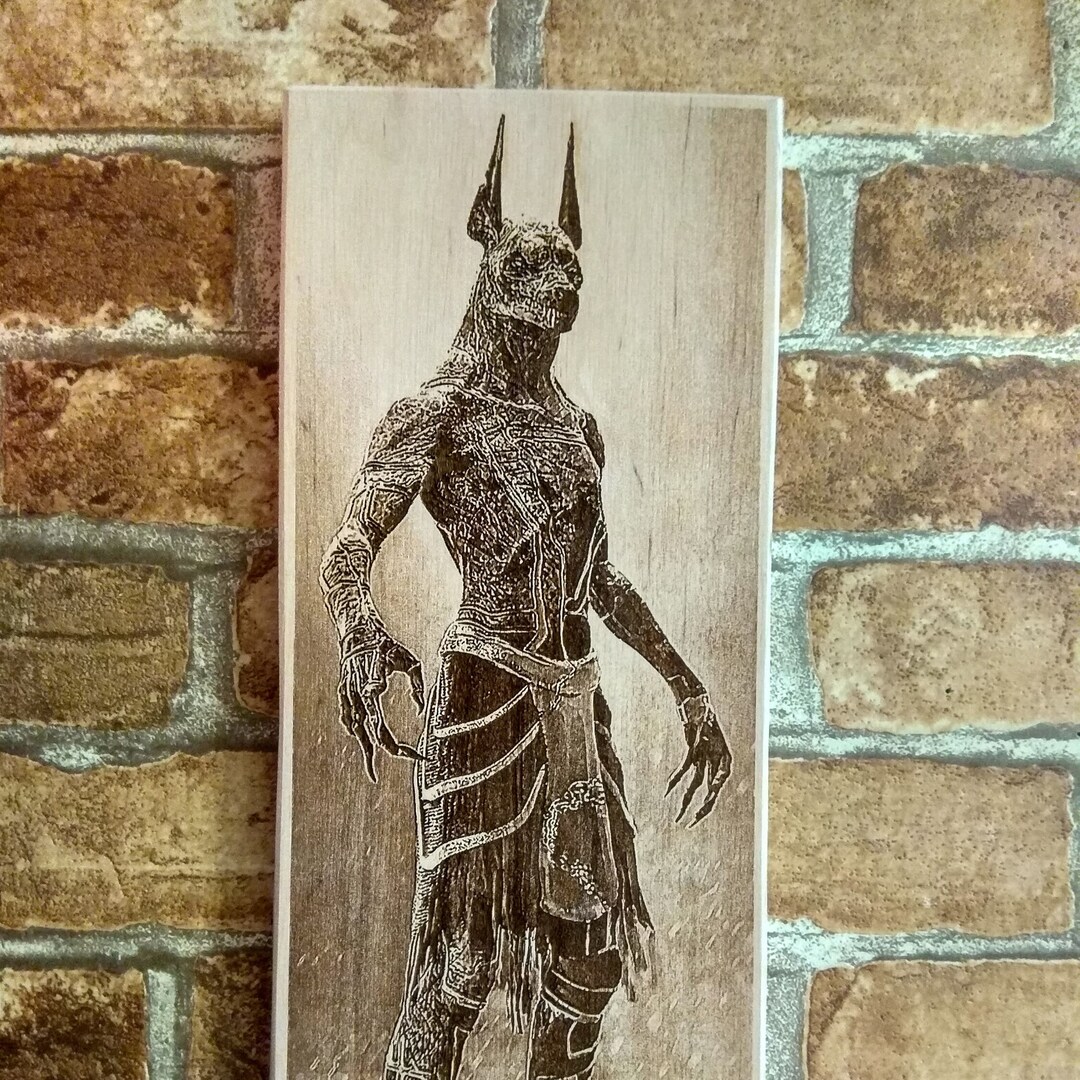 Wood Burning Anubis Ancient Egyptian God, Mythology Egyptian Wall Art ...