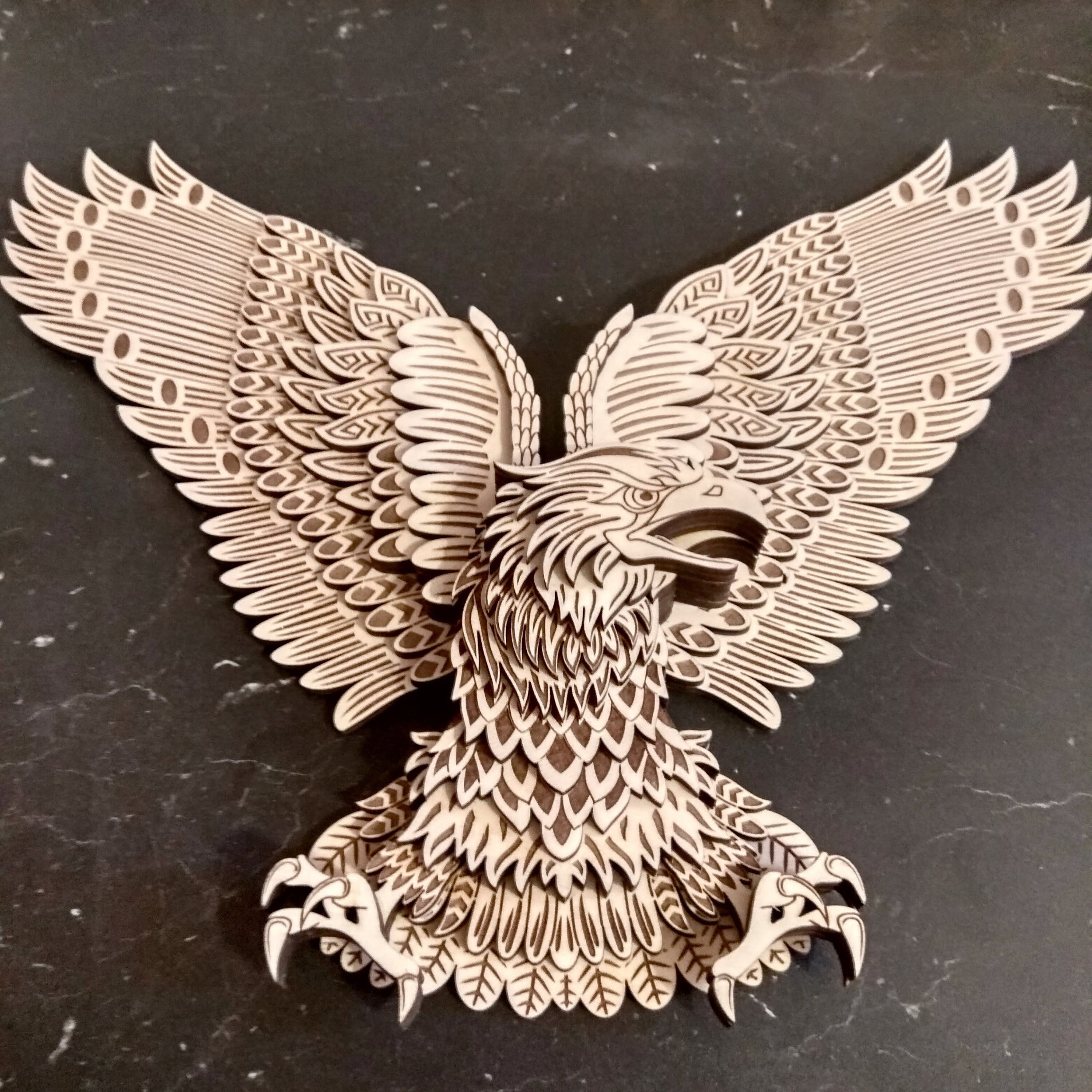Bald Eagle Wood Wall Hanging 3D Eagle Wall Decor Multilayer | Etsy