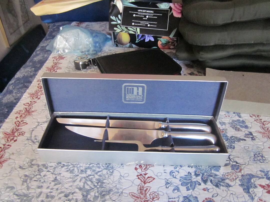 An Oxford Hall Silversmiths Carving Set in Stainless Steel - Etsy