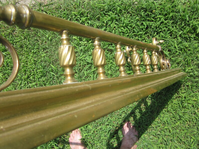1 Antique Brass or Bronze Fireplace Fender, With Boot Rails - Etsy