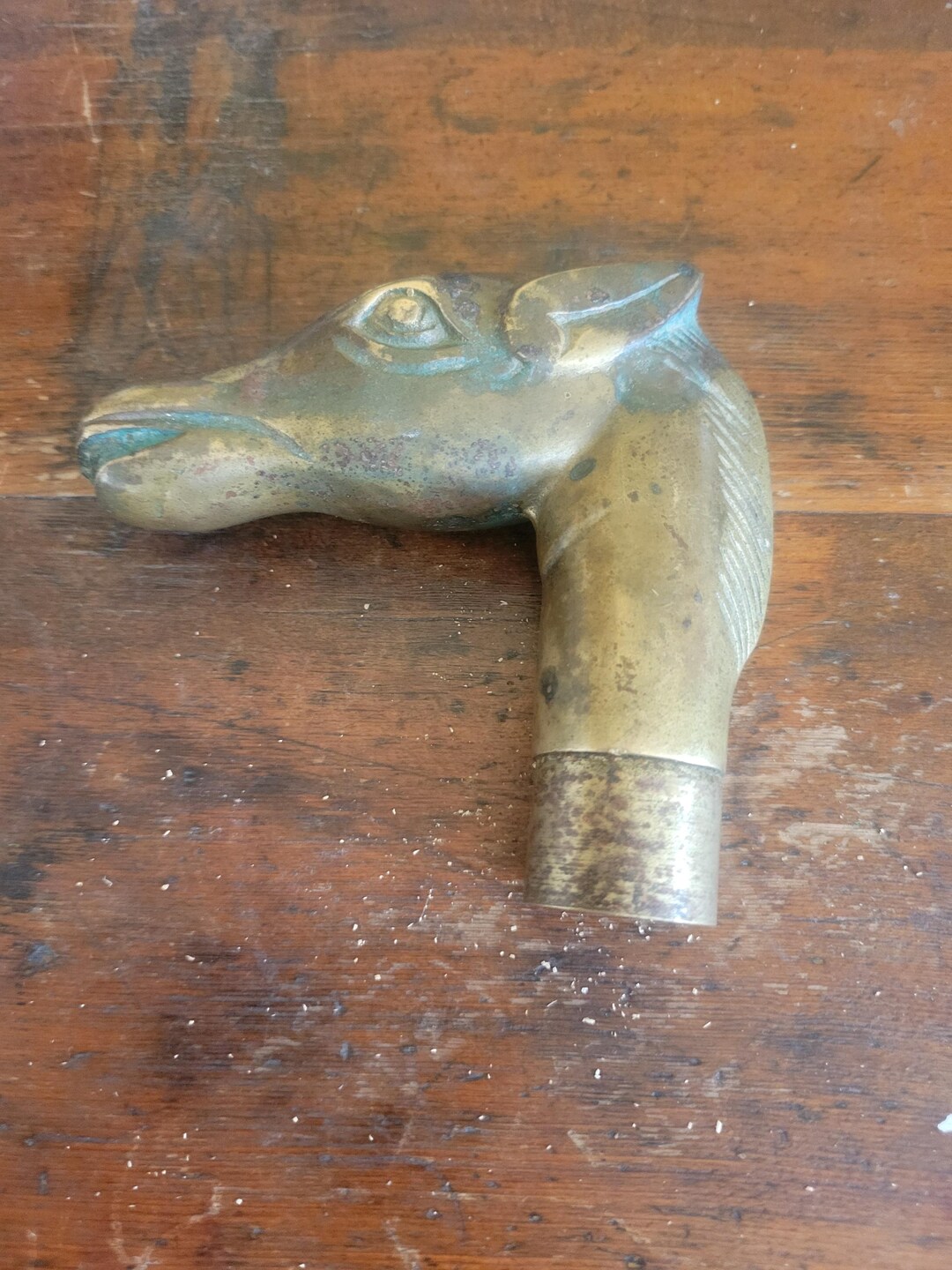 A Vintage to Antique Brass Horses Head Cane Pommel - Etsy