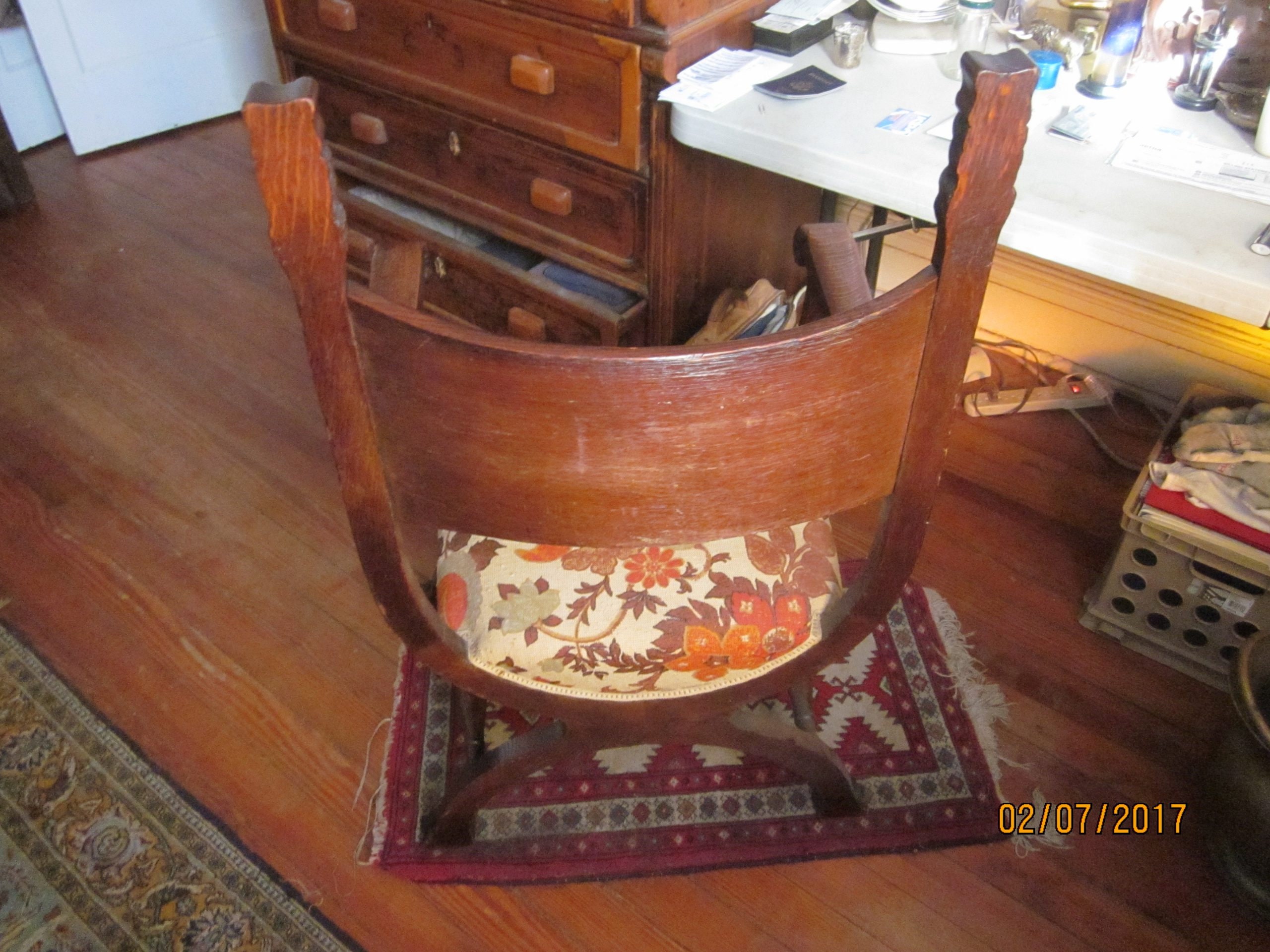 1 Victorian Stomps-burkhardt Tiger Oak Throne Chair, Old Patina - Etsy