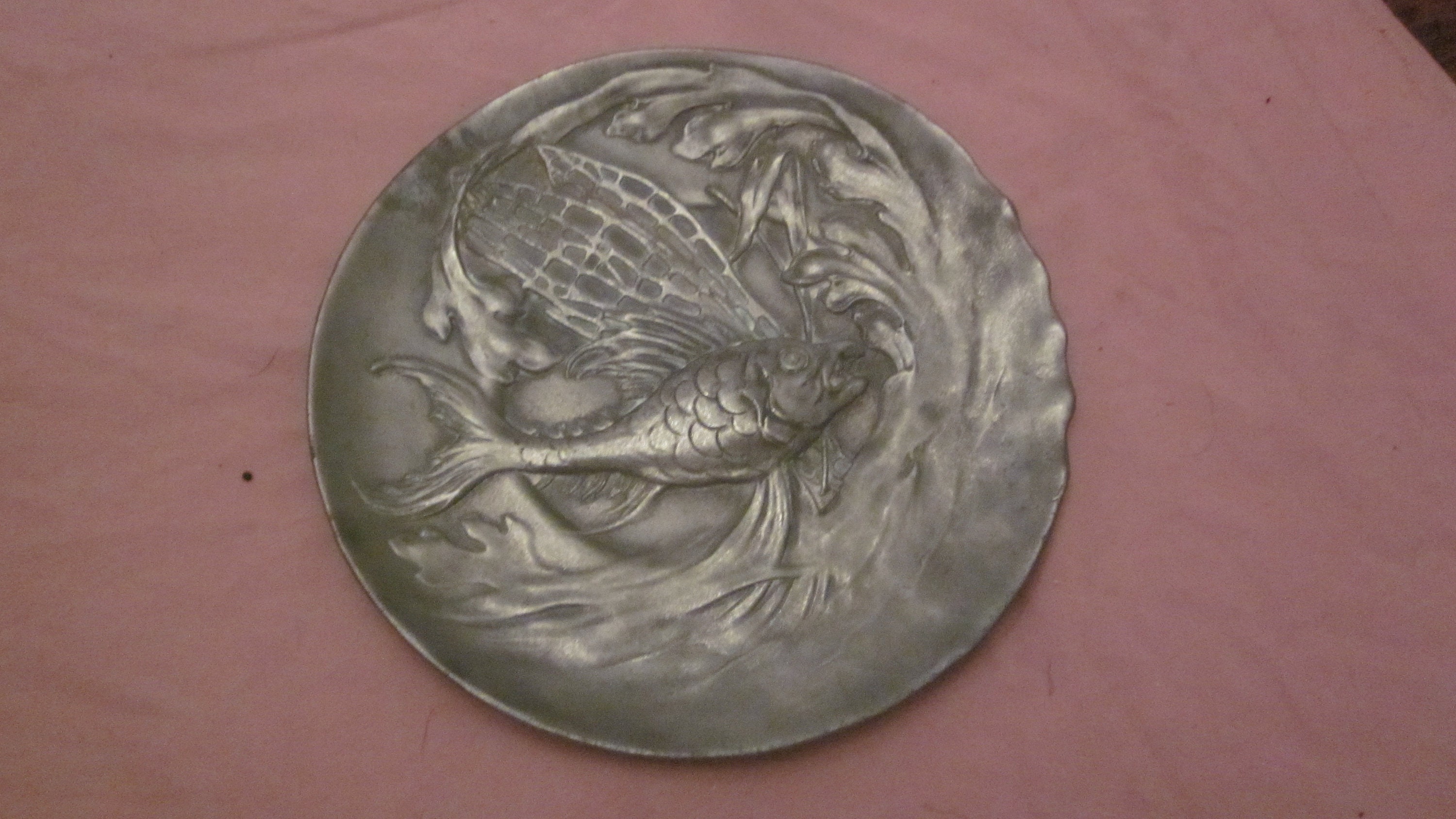 A C.1900 Jugendstil Pewter Fish Plate Unsigned - Etsy