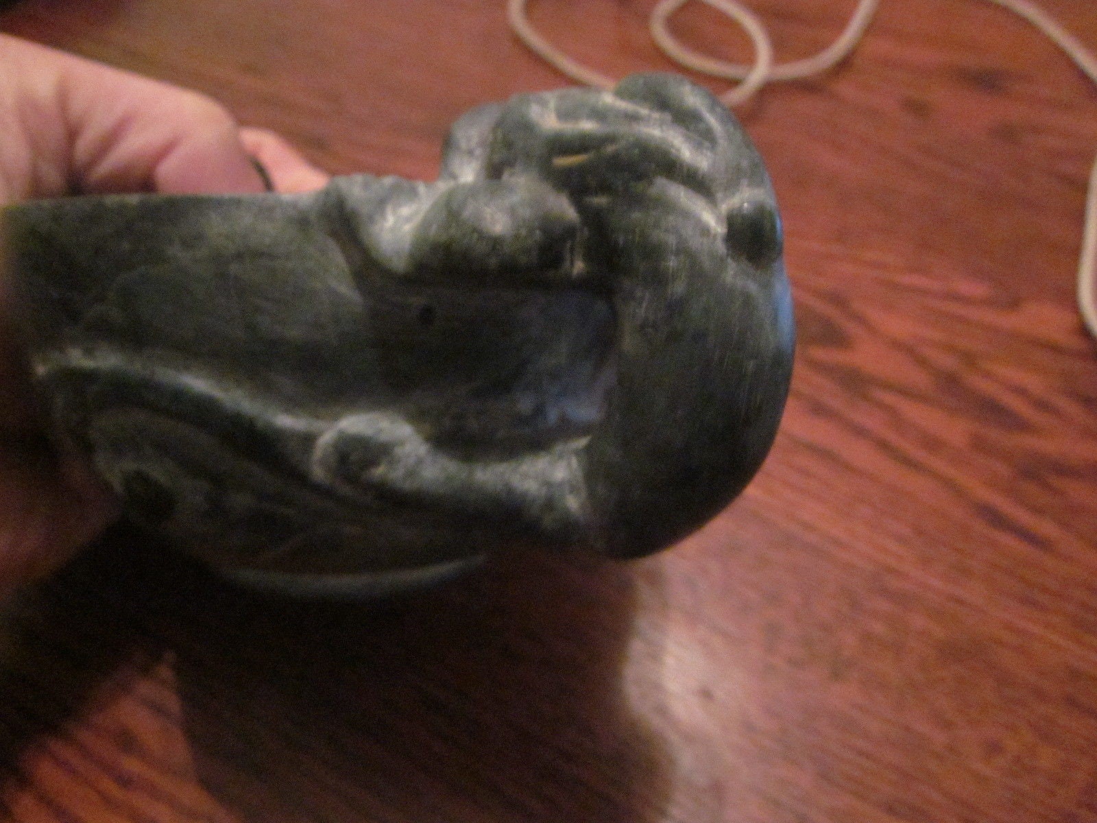 1 Chinese Green Jade Double Demon Rice Bowl, With Erosion - Etsy