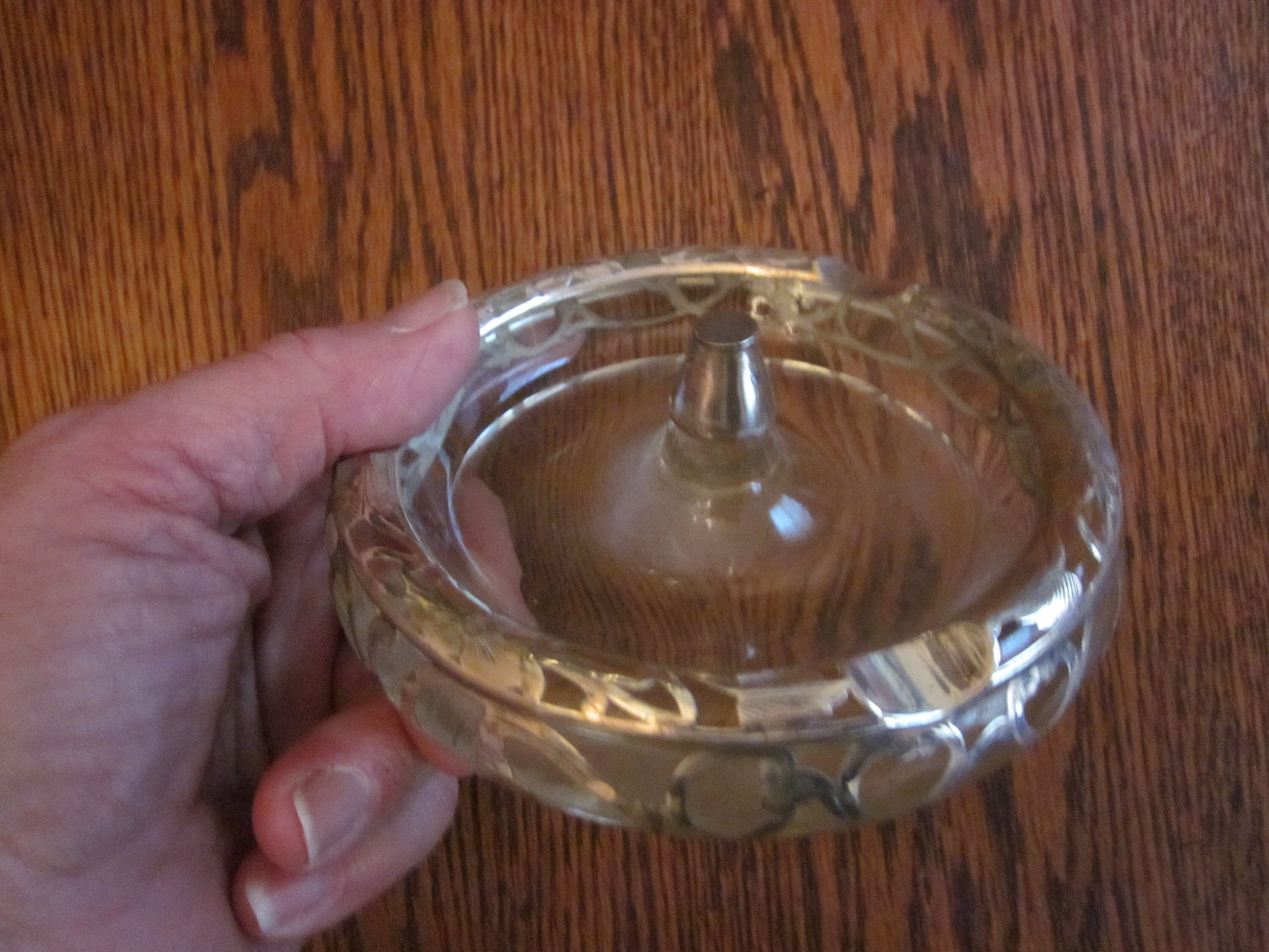 An Art Nouveau Sterling Silver Overlay on Crystal Cigar - Etsy