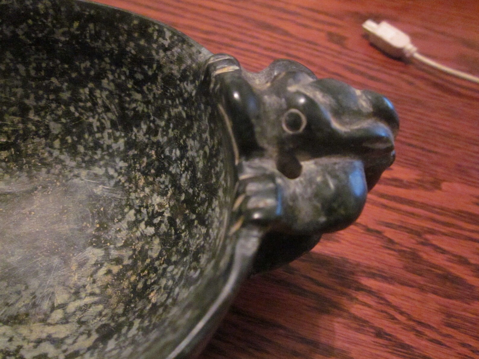 1 Chinese Dark Stone S.G. 2.77 Double Demon Bowl, Erosion earth Safe - Etsy